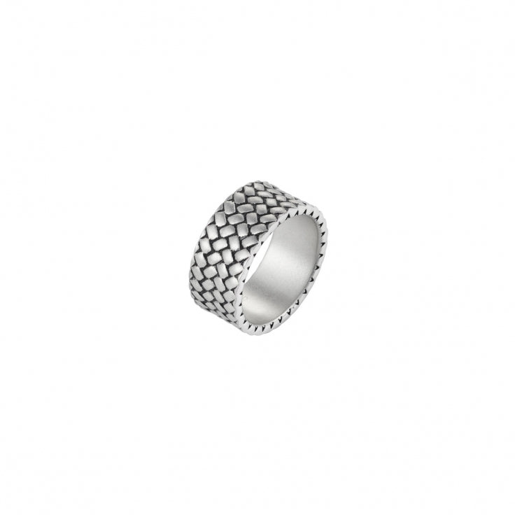Cudworth Stainless Steel Sand Blasted Tyre Pattern Ring | ACACIA FINE ...